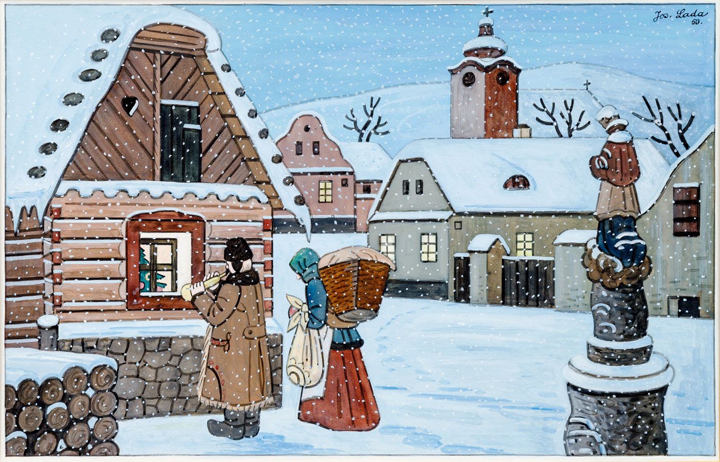 The Servant's Carol - Josef Lada (1887–1957) - The KODL Gallery
